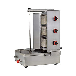YOOYIST 3 Burners Shawarma Doner Kebab Machine Grill Gyro Automatic Vertical Broiler
