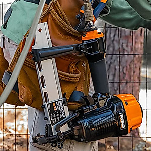 Freeman PFS105 Pneumatic 10.5-Gauge 1-9/16" Fencing Stapler With Adjustable Metal Belt Hook And Case