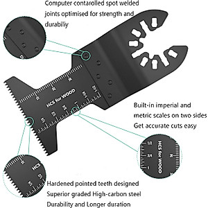 Protoiya 87 PCS Oscillating Tool Blades, Wood Metal Plastic Quick Release Oscillating Multitool Saw Blades Accessories with Sandpaper Compatible with Dewalt, Milwaukee, Makita, Ryobi, Rockwell, Bosch