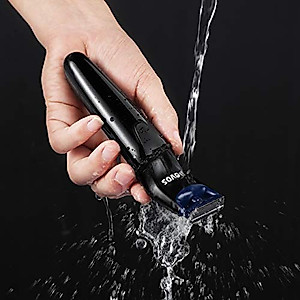 POVOS One-Blade Beard Trimmer, Bidirectional Electric Face&Body Hair Removal Shaver, Waterproof Stubble Detail Groomer Kit