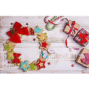 GWHOLE Gingerbread Christmas Cookie Tree Cutter Set, Star Linzer Cookie Cutters for Kids Winter Holiday Party, Set of 6