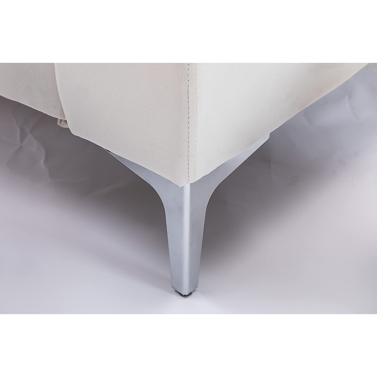 Legend Vansen Velvet Symmetrical Modular U Shaped 4 Seats Sofa Corner Curved couches Sectional, 136" Wide, Beige