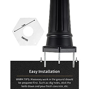 CMRCOZIRA Modern Outdoor Street Light 82.7" H, Dusk to Dawn 3-Head Post Lights, Outdoor Lamp Post with Outlet, Waterproof Outdoor Lamp Post Lights, Street Lantern 3 Light in Black for Exterior Yard