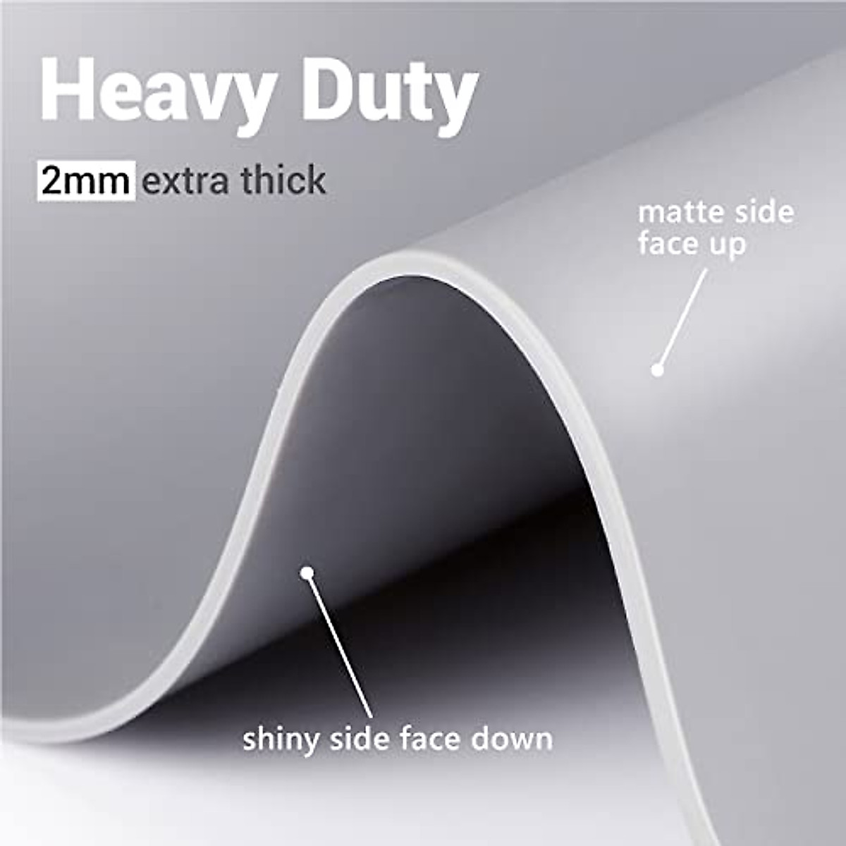 Ewen Extra Large Silicone Mat - 23.6"x15.7" Extra Thick Heat Resistant Mat, Silicone Place Mat Cutting Board Mat Kitchen Counter Mats for Air Fryer, Coffee Maker, Mixer, Crafts, Light Grey