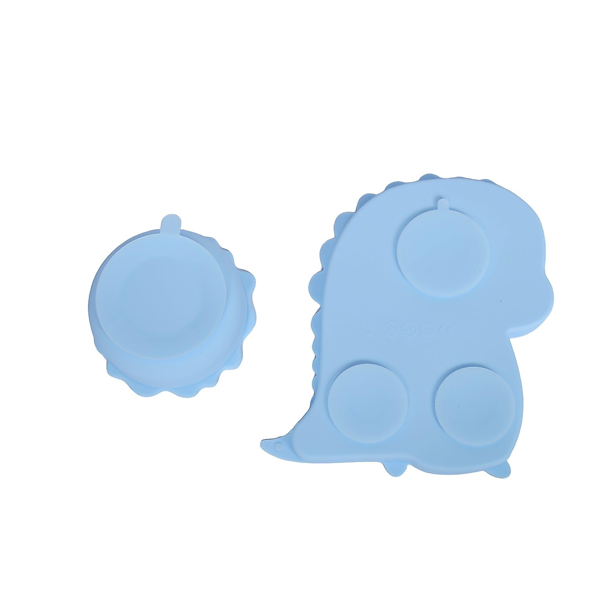 Silicone Baby Feeding Set, Baby Led Weaning Supplies, Eating Essentials Utensils with Suction Plate and Bowl, Pocket Bib, Sippy Cup with Lid, Forks Spoons Snack Container (Tropical Blue) 6M +