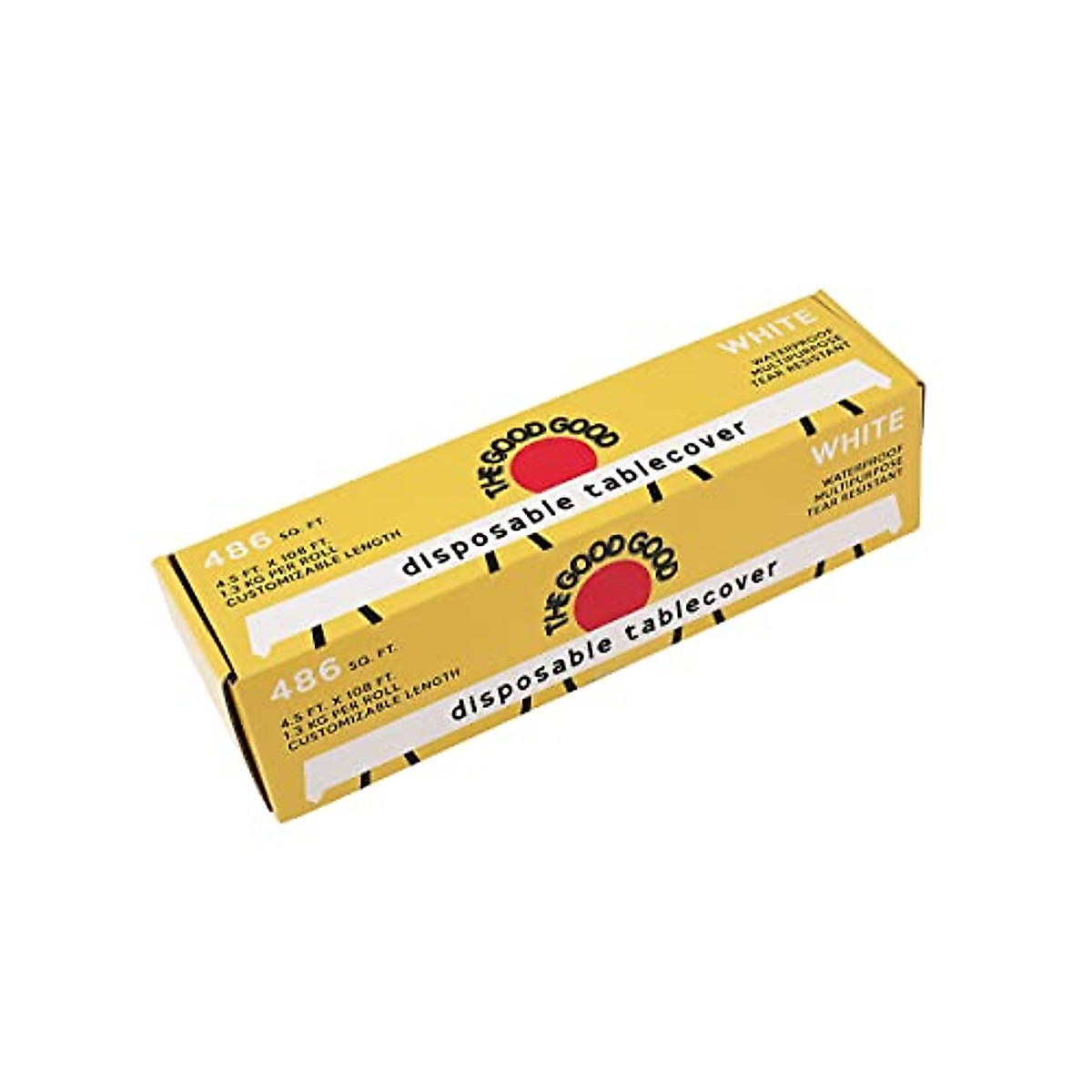 Thick White Plastic Disposable Plastic Tablecloth Roll with Easy Slide Cutter | 54 in Wide | Cover Square, Round, Foldable, Rectangle Table for Party, Birthday, Indoor, Outdoor, Events