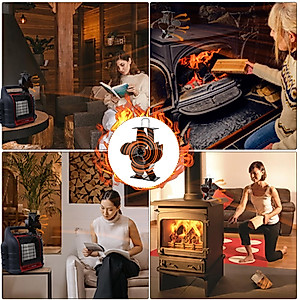 Uniflasy Wood Stove Fan Heat Powered,123456