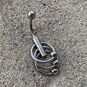 NAVIKO Vch Piercing Jewelry for Women - Vch Jewelry Vertical Hood Piercing Jewelry - Piercing Barbell Steel - Hood Jewelry 14g Curved Barbell Rings