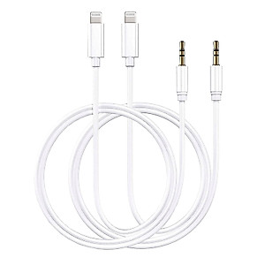 Veetone 2 Pack Aux Cord for iPhone, 3.3ft [Apple MFi Certified] Lightning to 3.5mm AUX Audio Cable Compatible for iPhone 14 13 12 11 XS XR X 8 7 for Home Car Stereo/Headphone/Speaker, Support All iOS