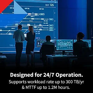 Toshiba N300 PRO 4TB Large-Sized Business NAS (up to 24 bays) 3.5-Inch Internal Hard Drive - Up to 300 TB/year Workload Rate CMR SATA 6 GB/s 7200 RPM 256 MB Cache - HDWG440XZSTB