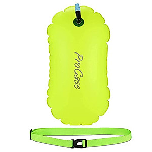 JOTO (2 Pack Universal Waterproof Pouch for iPhone 11 Pro Max, Galaxy S20 Note 10+ up to 6.9" Bundle with Swim Buoy Float (Neon Yellow)