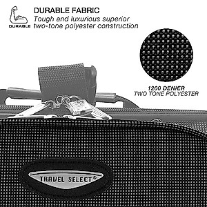 Travel Select Amsterdam Expandable Rolling Upright Luggage, Burgundy, Checked-Medium 25-Inch