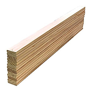 Solid Pine Wood Slats Full Size Bed Mattress Support Wooden Slats 54 in Long x 2.75 in Wide x 5/8 in Tall Pack of 13 Count Replacement Spare Parts Custom Size Cutting Service