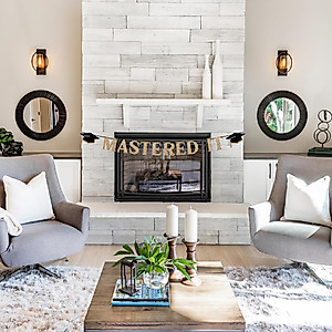 Pre-Strung Mastered It Banner - NO DIY - Gold Glitter Graduation Party Banner - Pre-Strung Garland on 10 ft Strand - Gold Grad Congrats Class of 2024 Party Decorations & Decor. Did we mention no DIY?