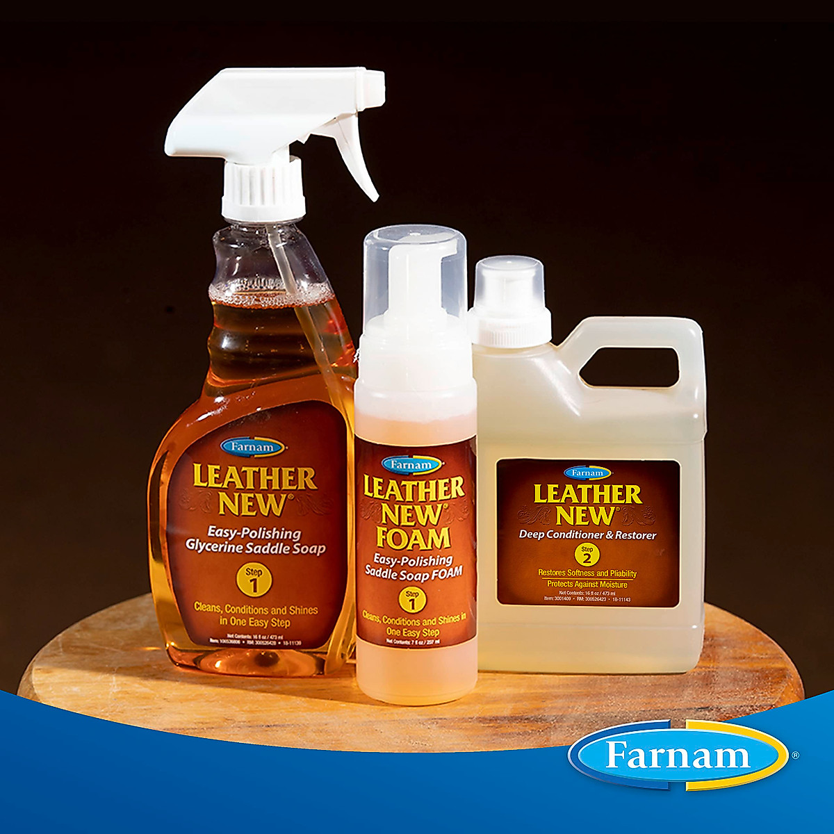 Farnam Leather New Easy-Polishing Glycerine Saddle Soap and Leather Saddle Cleaner, Protects and Preserves Leather, Cleans, Conditions and Polishes, 16 Oz.