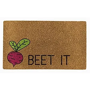 Avera Products | Beet It, Natural Coir Fiber Doormat, Anti-Slip PVC or Latex Mat Back | 29” x 17”