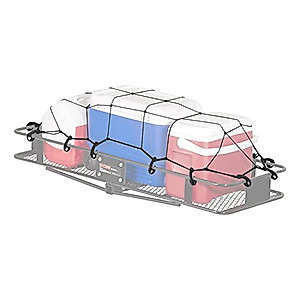 CURT 18201 65 x 38-Inch Elastic Cargo Net with Hooks for Roof Basket