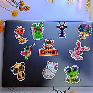 36 Sheets Holographic Sticker Paper Holographic Clear Vinyl Self Adhesive Waterproof Transparent Laminating Sheets Rainbow Overlay with A4 (11.7 x 8.3 Inch) 6 Styles Mixed