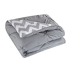 Chic Home 9 Piece Louisville Bedding Set, Full, Grey