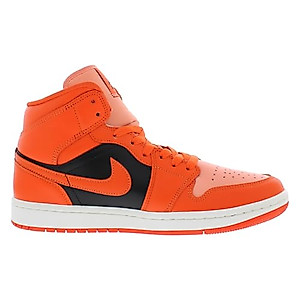 Jordan Womens WMNS Air Jordan 1 MID SE DM3381 600 Orange/Black - Size 10W