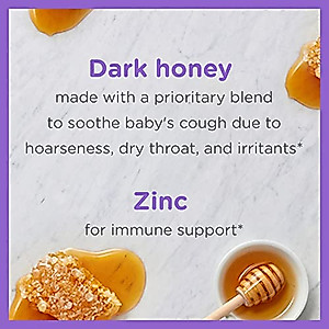 Zarbee's Baby Cough Syrup + Immune with Honey Natural Grape Flavor 2 Fl Oz
