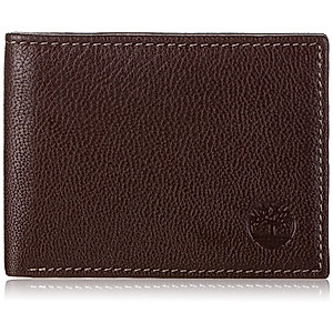 Timberland mens Blix Slimfold Leather Wallet, Brown, One Size
