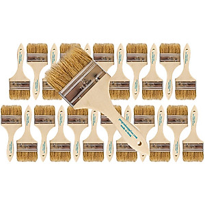 Vermeer Chip Paint Brushes - 24-Pack - 3" Chip Brushes for Paints, Stains, Varnishes, Glues, & Gesso - Home Improvement - Interior & Exterior Use