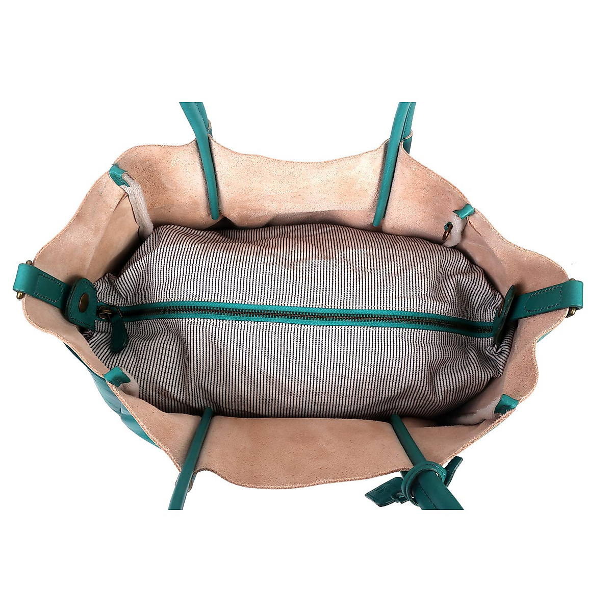 OLD TREND Genuine Leather Sprout Land Tote Bag (Aqua Ombre)