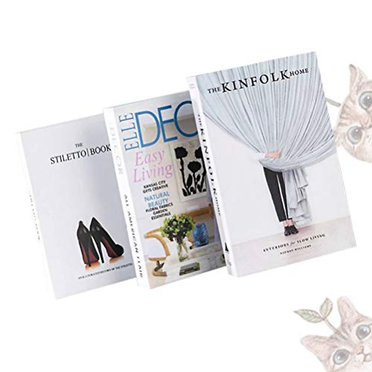 EXCEART 3pcs False Book Decorative Books Modern Faux Books Home Decoration Stacked Books for Bookshelf Library Coffee Tables and Shelves Random