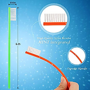 Prepasted Toothbrush Individually Wrapped - Disposable Pre-pasted Toothbrushes, Toothpaste Integrated In Toothbrushes, Soft Medium Bristles Travel Airbnb Tooth Brush, 4 Colors Adult Bulk Mint (72 Pcs)