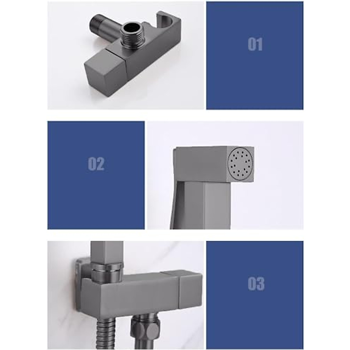 BINCAVIDOU Handheld Bidet Sprayer for Toilet, Complete Toilet Hygiene Shower Kit, Toilet Bidet Sprayer, Independent Switch Bidet for Pressure Relief Nozzle