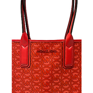 Michael Kors Jodie Medium Logo Tote Shoulder Bag Handbag, Flame/Red