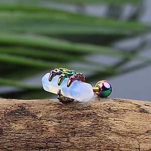 OUFER 16G Surgical Steel Cartilage Stud Earrings, Claw Helix Earrings, Tragus Conch Daith Piercing Jewelry for Women Men