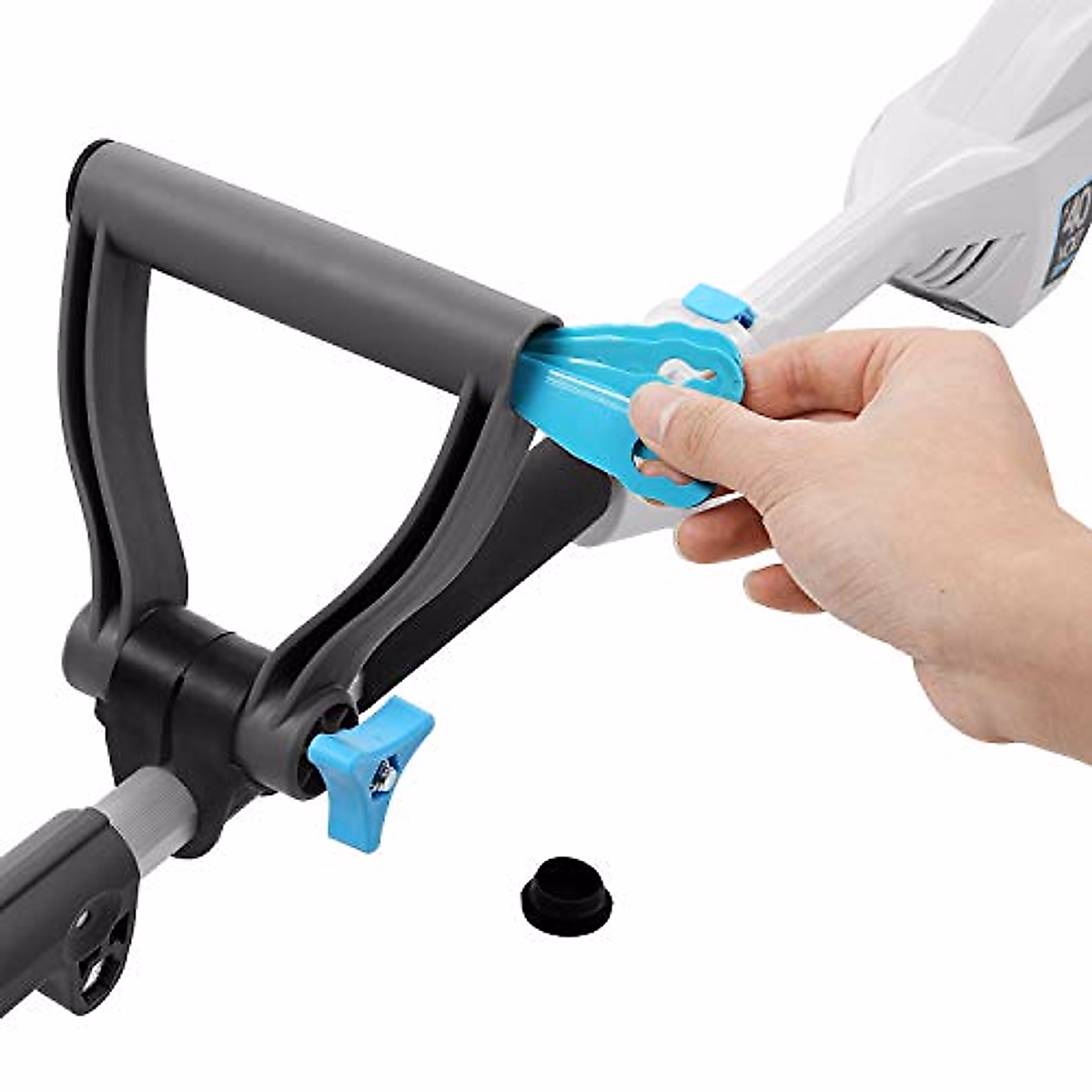 2x40V Cordless String Trimmers Kit Lightweight Grass Trimmer & Edger Weed Trimmer Alu Foldable Shaft for Garden, Including 6 Spare Blades, 2pc Battery & 1pc Charger