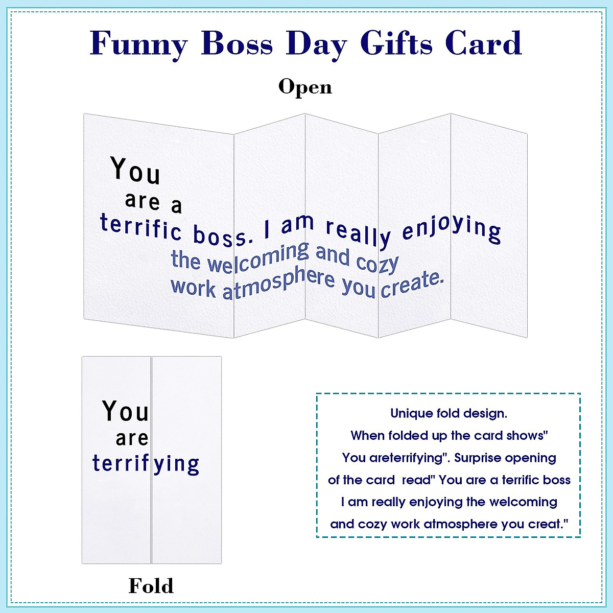 WhatSign Boss Day Card - Funny Appreciation Gift for Men and Women, 6" x 12"