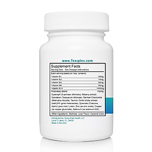 tearplex Tear Stain Supplement for Dogs and Cats, #1 Rated Natural Tear Stain Product - Made in The USA, 100% Tylosin Free, Veterinarian Trusted - Beef Flavored