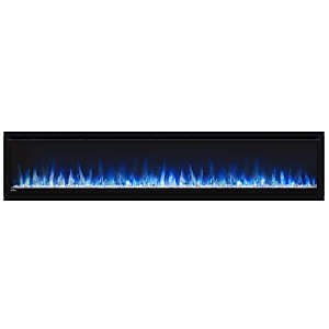 Napoleon Alluravision 74 - NEFL74CHS - Slimline, Wall Hanging Electric Fireplace, 74-in, Black, Crystal Ember Bed, 3 Flame Colours, Remote Included