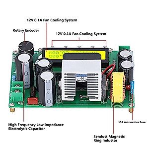 Digital Booster Module, LCD Display Protection Modules Simple Wiring Solar MPPT Charging Cooling Fan Design with Communication for Automation Equipments