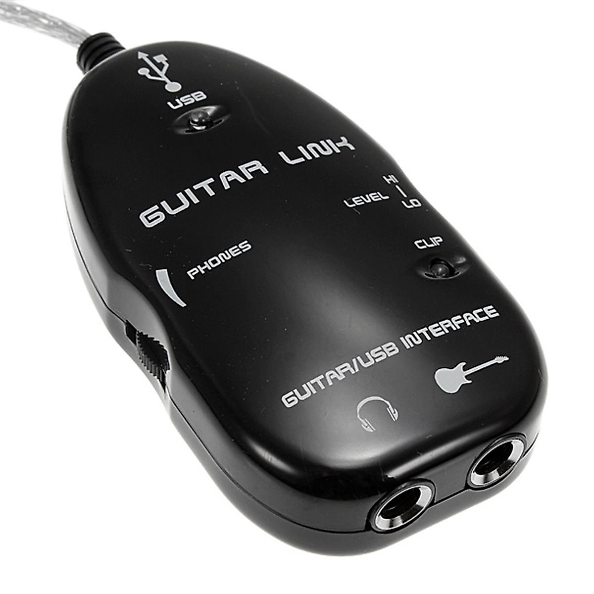 1.4m USB Guitar Link cable Cord Electric Guitar Interface USB Guitar Adapter Audio Effects Regulator For MAC/PC MP3 Recording