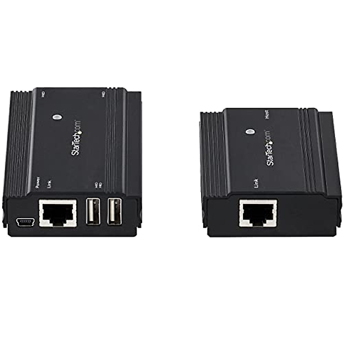 StarTech.com 4-Port USB 2.0 Extender Hub Over Single CAT5e/CAT6 Ethernet Cable (RJ45) - 330ft (100m) - USB Extender Hub Adapter Kit - Metal Housing - Externally Powered - 480 Mbps, TAA