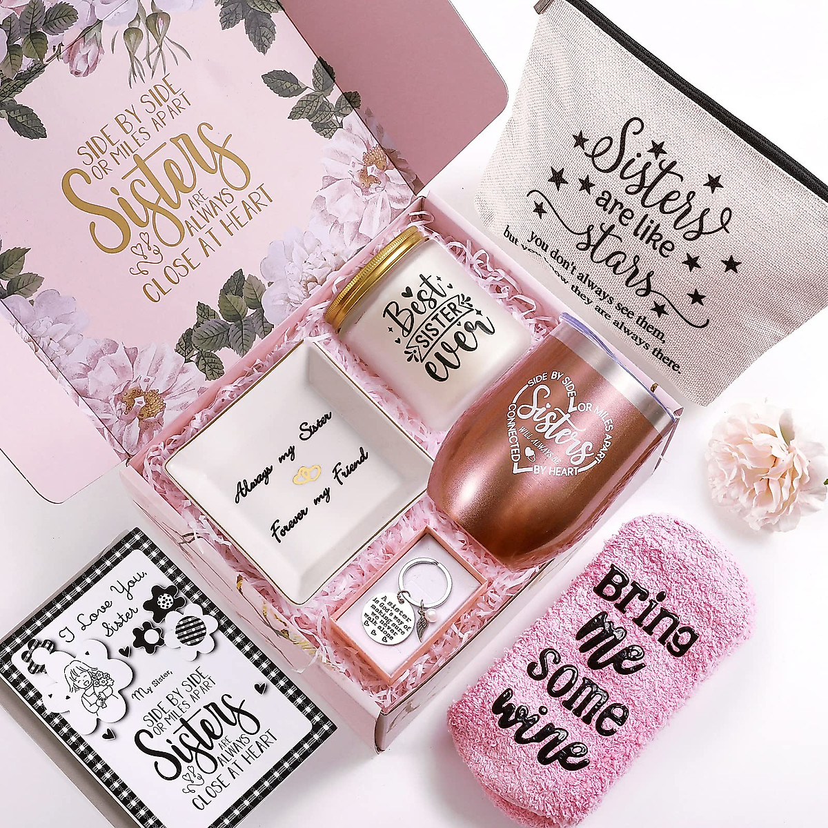 Sisters Gifts from Sister, Birthday Gifts for Sister, Mothers Day Gifts for Sister, Sister Christmas Gifts, Sister In Law Gifts, Soul Sister Gifts for Women, Unbiological Sister Gifts for Women