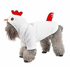 Yoption Dog Cat Chicken Costumes, Pet Halloween Christmas Thanksgiving Cosplay Dress Hoodie Funny Outfits Clothes for Puppy Dogs (XL)