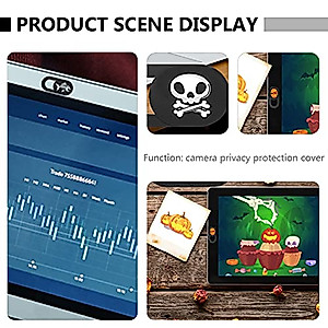 Mobestech 3Pcs Halloween Laptop Camera Cover Slide Laptop Webcam Cover Slide Web Cam Privacy Cover Camera Blocker Sticker for Laptop, PC, Cell Phone, and More Accessories