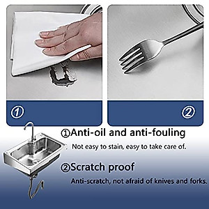 Wall mount utility sink,stainless steel wall-mounted commercial large sink,free standing utility sink、Stainless Steel Utility Sink Commercial Single Bowl Sink,for Laundry/Backyard/Garage ( Size : 15*1