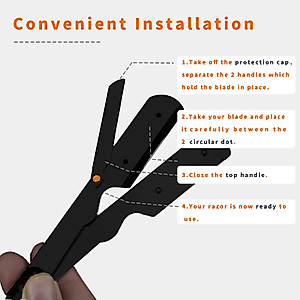 Straight Edge Barber Razor Professional Premium Salon Folding Men's Manual Shaver Cut Throat Black