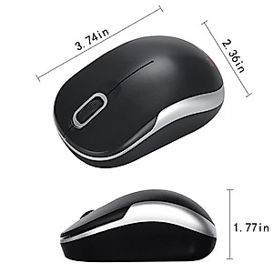 MCSaite Wireless Numeric Keypad & Mouse Combo - Use One Receiver Wireless Number Pad Keyboard and Mouse for Laptop Desktop