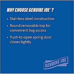 Genuine Joe - GJO58886 Push Open Round Top Receptacle