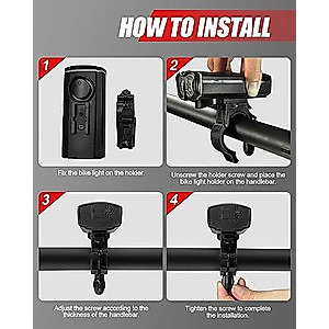 Voph Bike Lights, 5+4 Modes Motion Sensor Rechargeable Bike Light for Night Riding, USB LED Bike Lights Front and Rear with Power Bank, Bicycle Light Set Front and Back for Kids, Biking, Cycling, Road