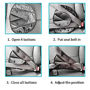 Funbliss Car Safety Cover Strap Pad Harness, Comfortable Protection for Adult Children Keep Belt Away from Neck and Face, Made of Air Mesh Fabric