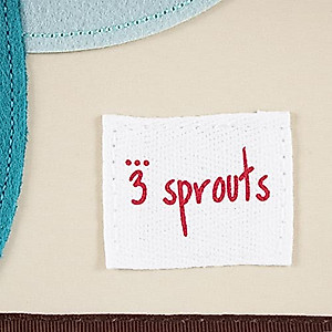 3 Sprouts Children's Large 13 Inch Foldable Fabric Storage Cube Box Polka Dot Sheep Toy Bin with Blue Peacock Toy Bin